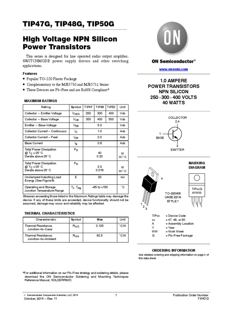 Tip47 D | PDF | Bipolar Junction Transistor | Analog To Digital Converter