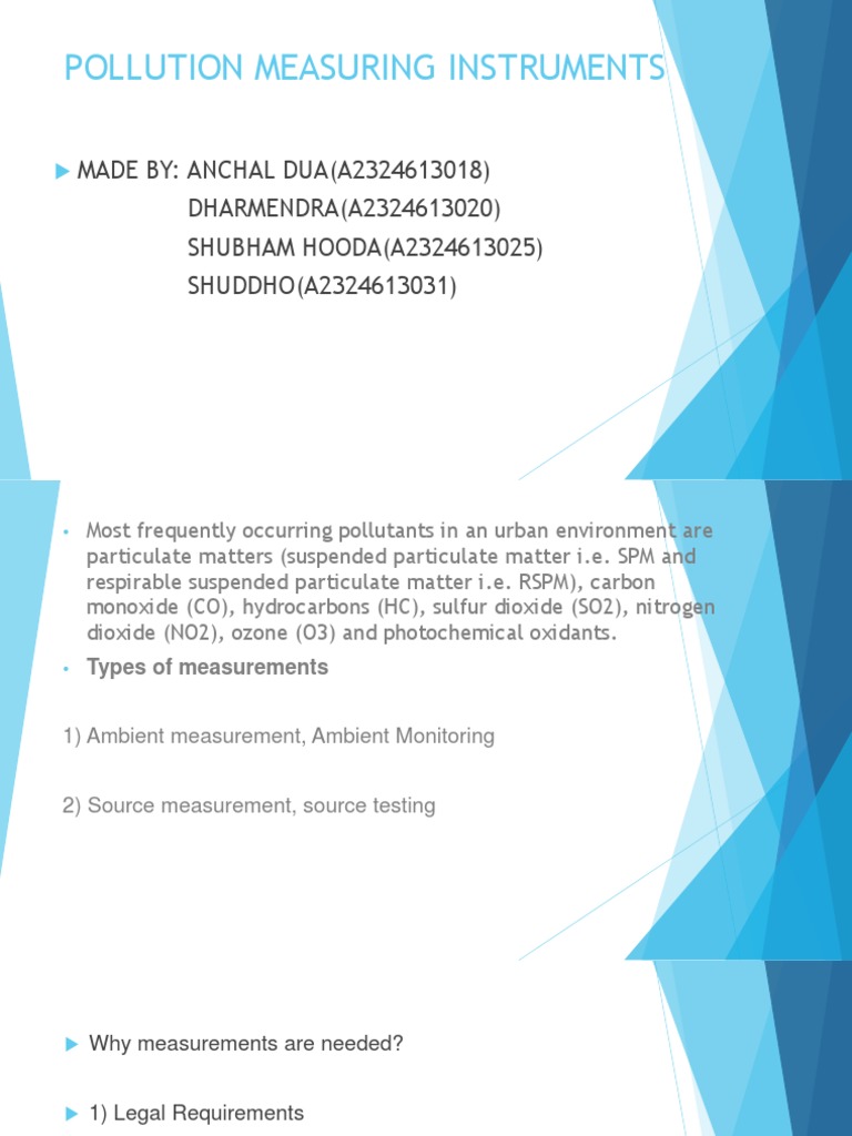 Air Pollution Measuring Instruments-1 | PDF | Air Pollution | Hazards