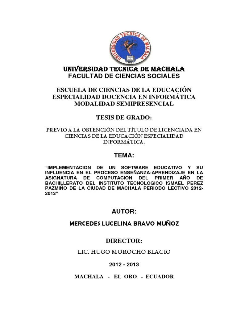 Tesis de Informática | PDF | Constructivismo (filosofía de la educación ...