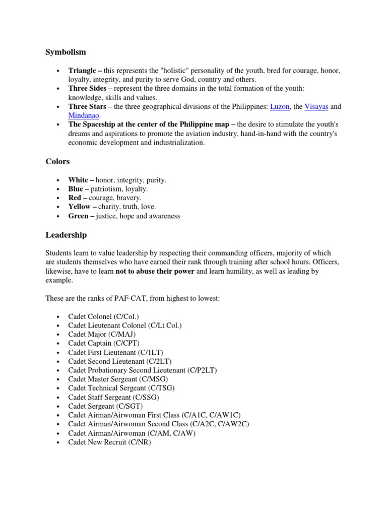 Cat Rank | PDF | Cadet | Cadet Grades And Insignia Of The Civil Air Patrol