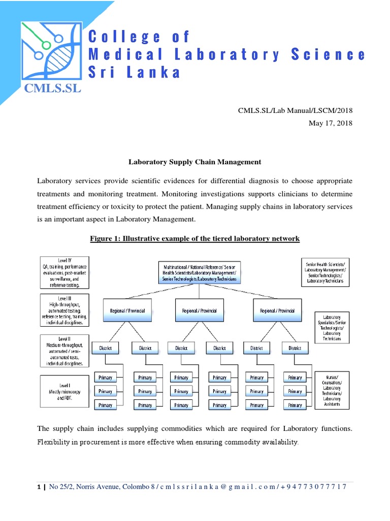 Laboratory Supply Chain Management Guide | PDF | Procurement | Logistics