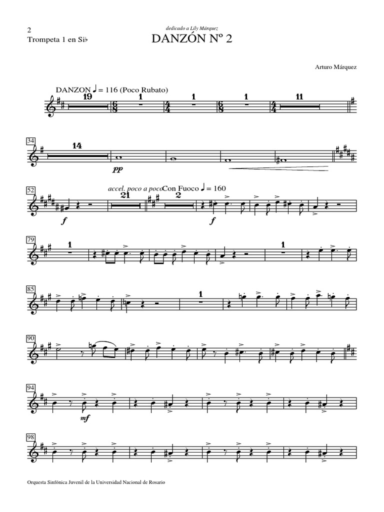 Marquez - Danzón #2 - Trompeta 01 PDF | PDF