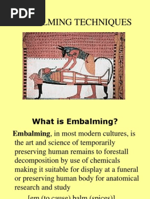 Modern Embalming Techniques