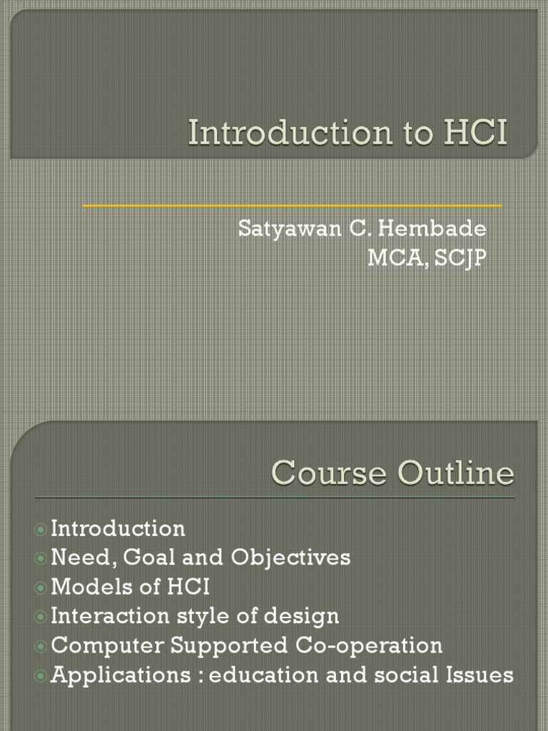 Satyawan C. Hembade Mca, SCJP | PDF | Graphical User Interfaces | Human ...