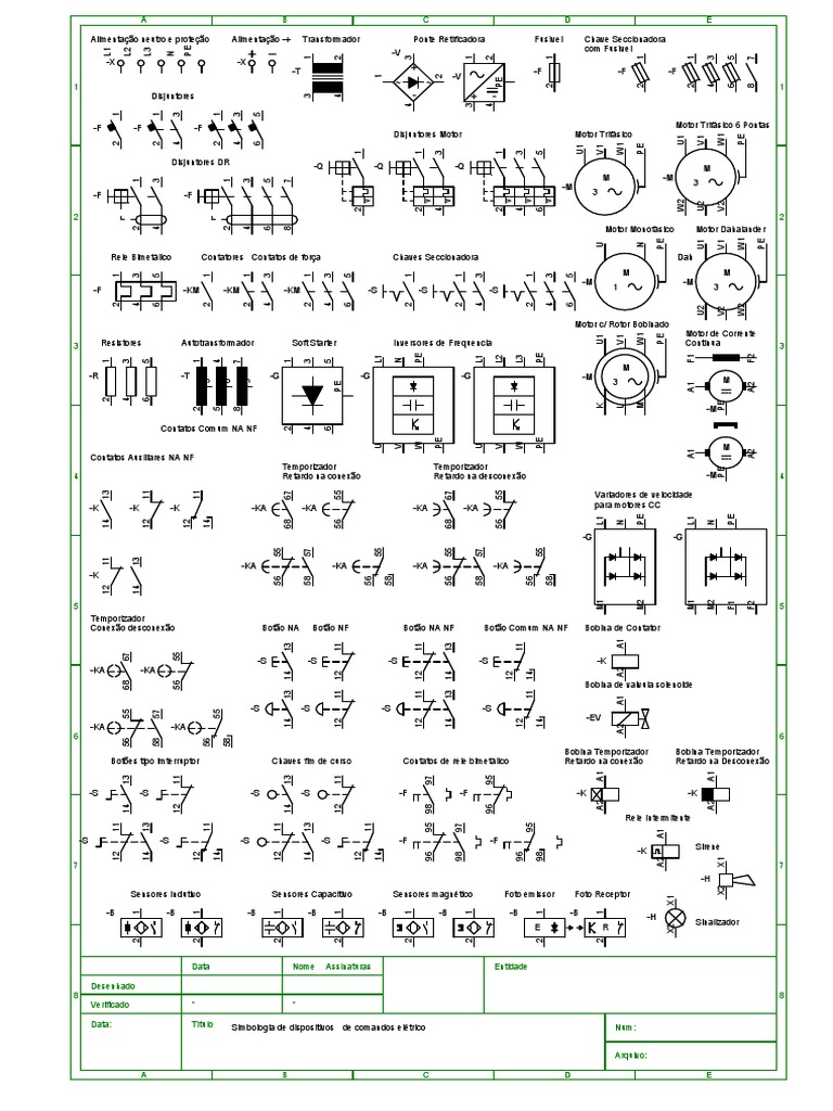 Simbologia Dos Componentes Do Cad Simu | PDF | Componentes | Potência ...