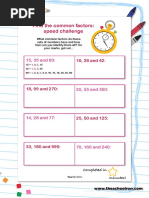 List of All Squares From 1 To 25 | PDF