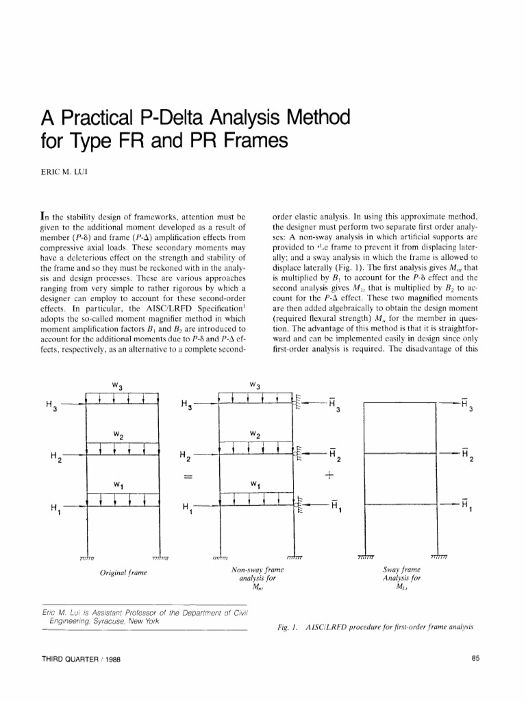 Efeito P-Delta | PDF | Beam (Structure) | Structural Analysis