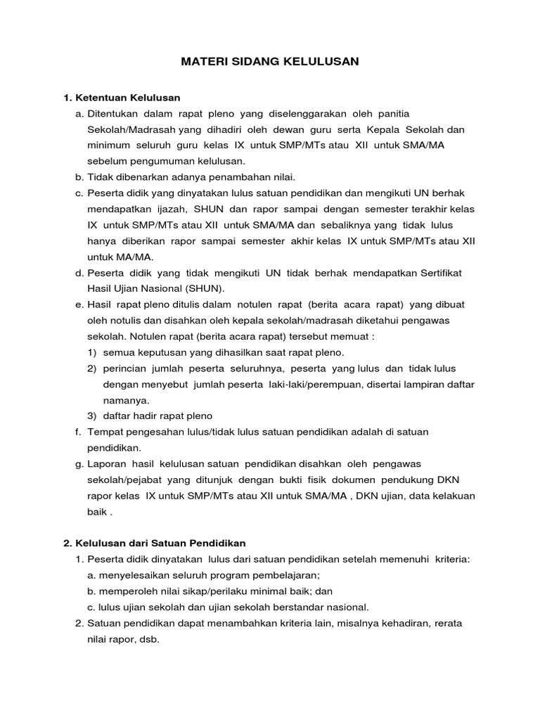 Materi Sidang Kelulusan | PDF