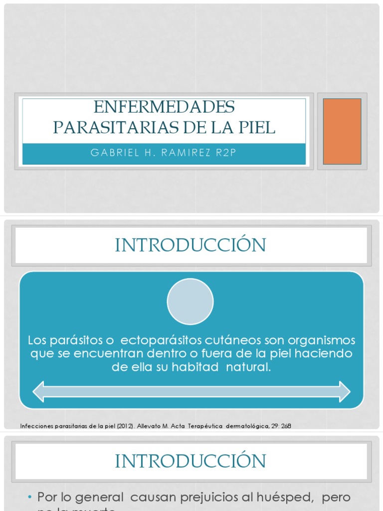 Enfermedades Parasitarias de LA PIEL | PDF | Alergia | Epidemiología