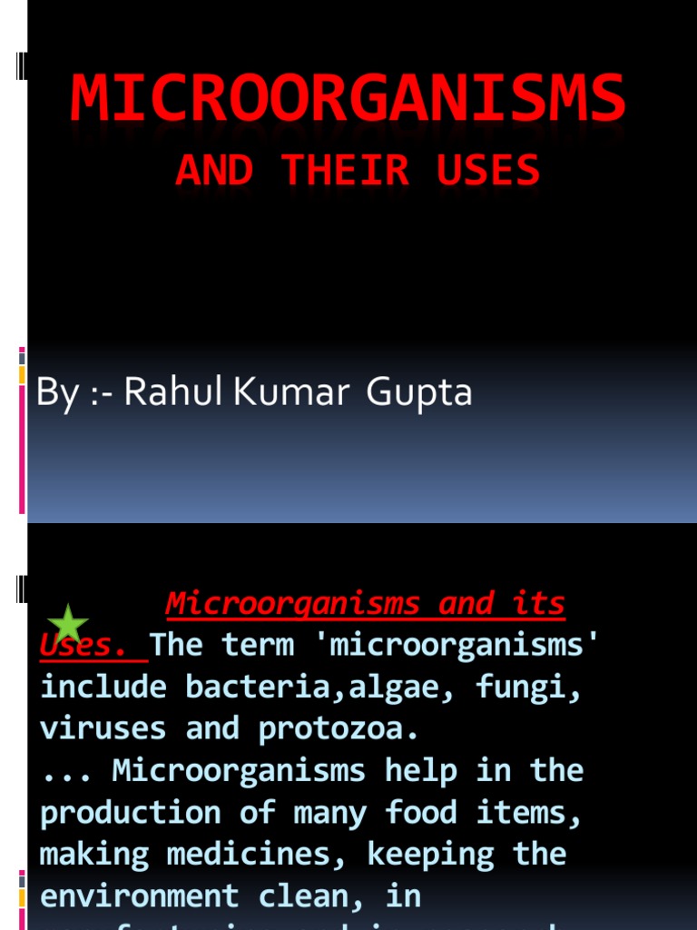 Microorganisms and Their Uses | PDF
