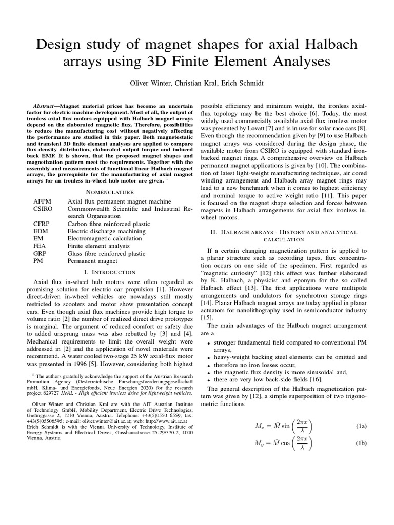 Halbach Magnet Study | PDF | Electric Motor | Magnet