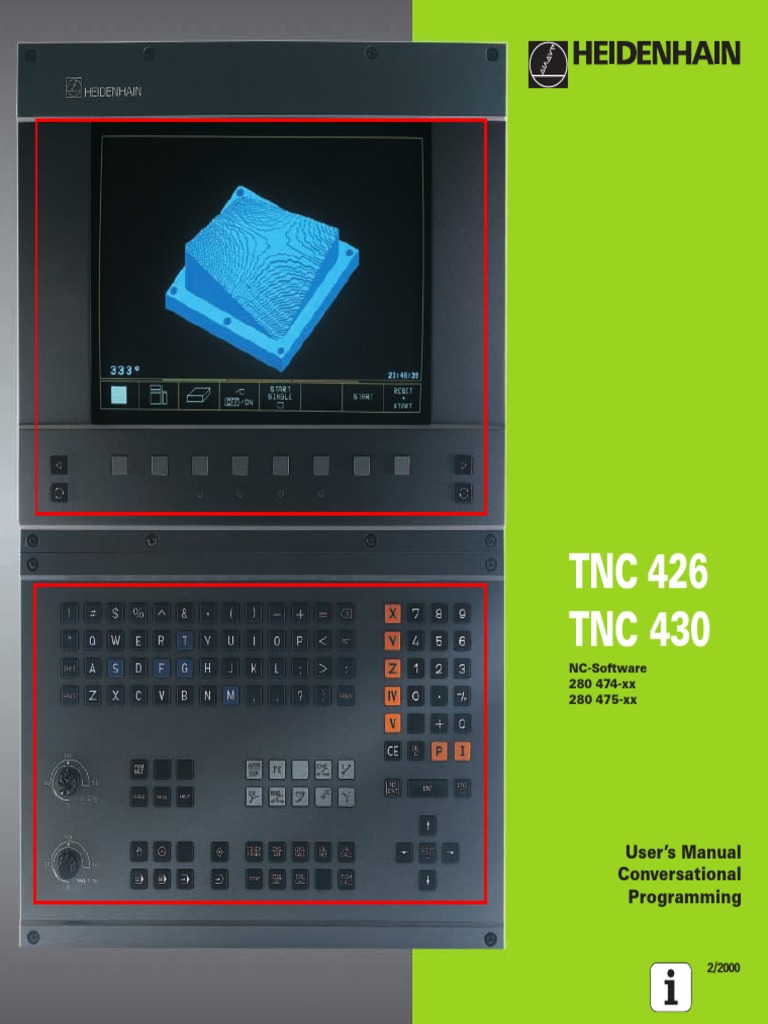 TNC 426 TNC 430: User's Manual Conversational Programming | PDF | Computer Keyboard | Menu ...