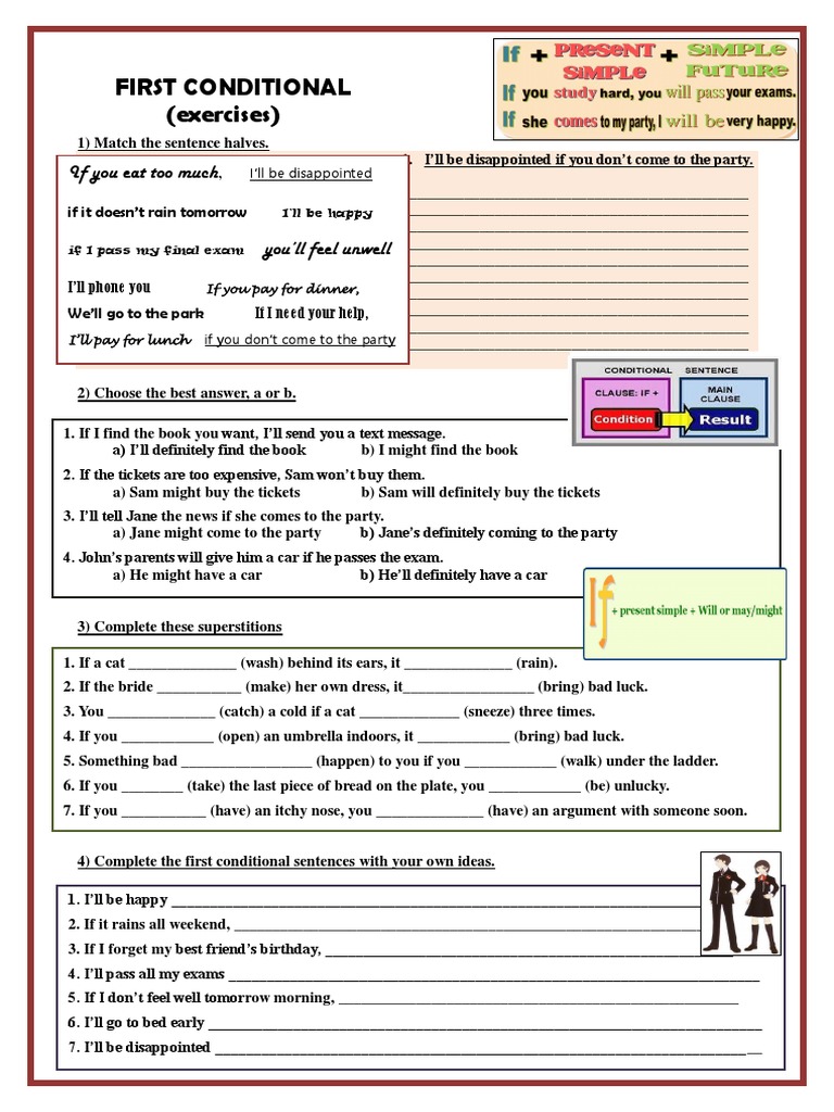 First Conditional (Exercises) : If You Eat Too Much | PDF