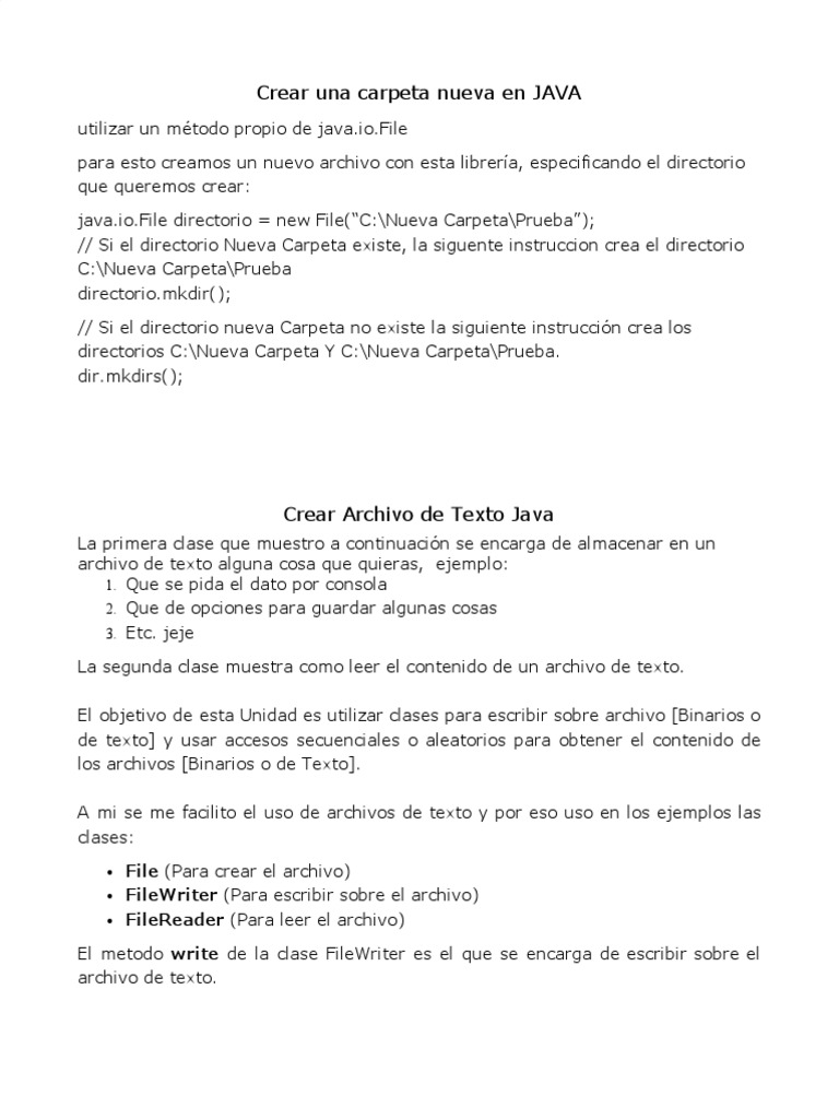 Archivo en Java | PDF | Métodos y materiales de enseñanza | Tecnología