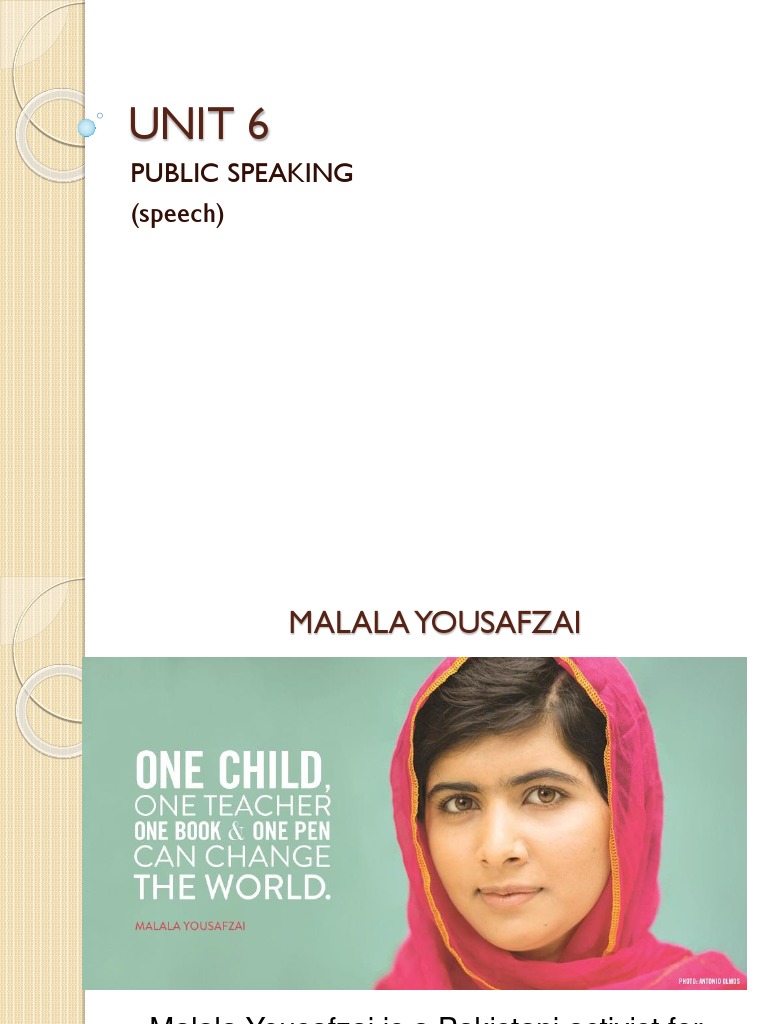 Unit 6: Public Speaking (Speech) | PDF | Verb | Noun