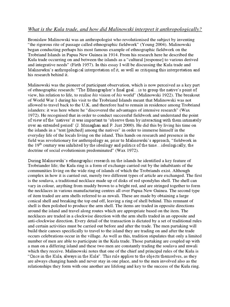 What Is The Kula Trade | Download Free PDF | Museology | Anthropology