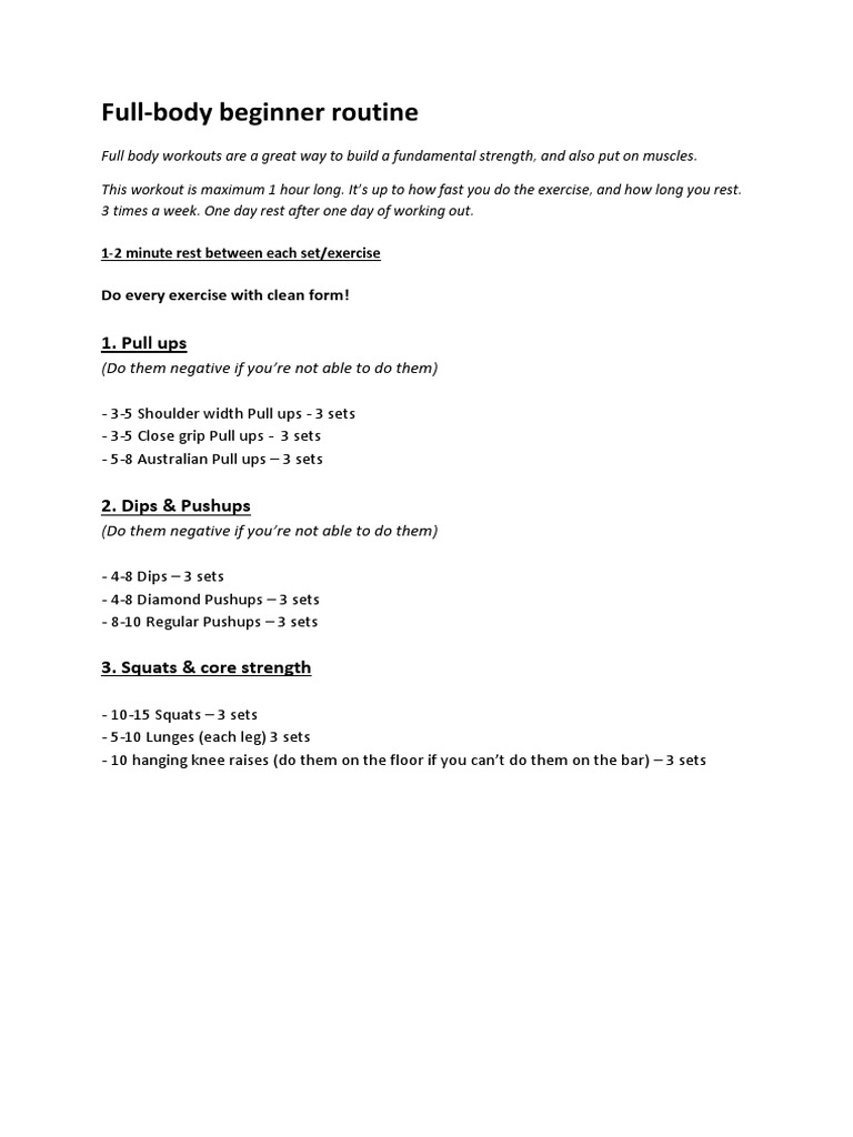 Full Body Workout PDF | PDF