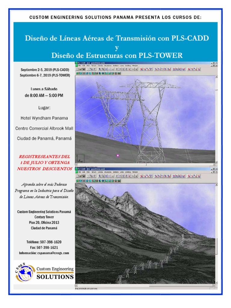 Cursos PLS-CADD y PLS-TOWER Panamá | PDF | Archivo de computadora ...