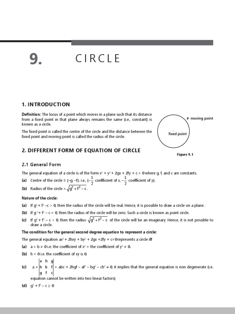 Circle Theory | PDF | Circle | Cartesian Coordinate System
