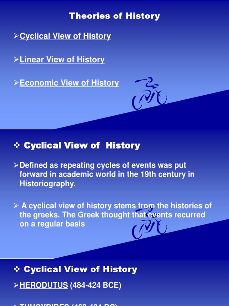 Theories of History: Cyclical View of History Linear View of History ...