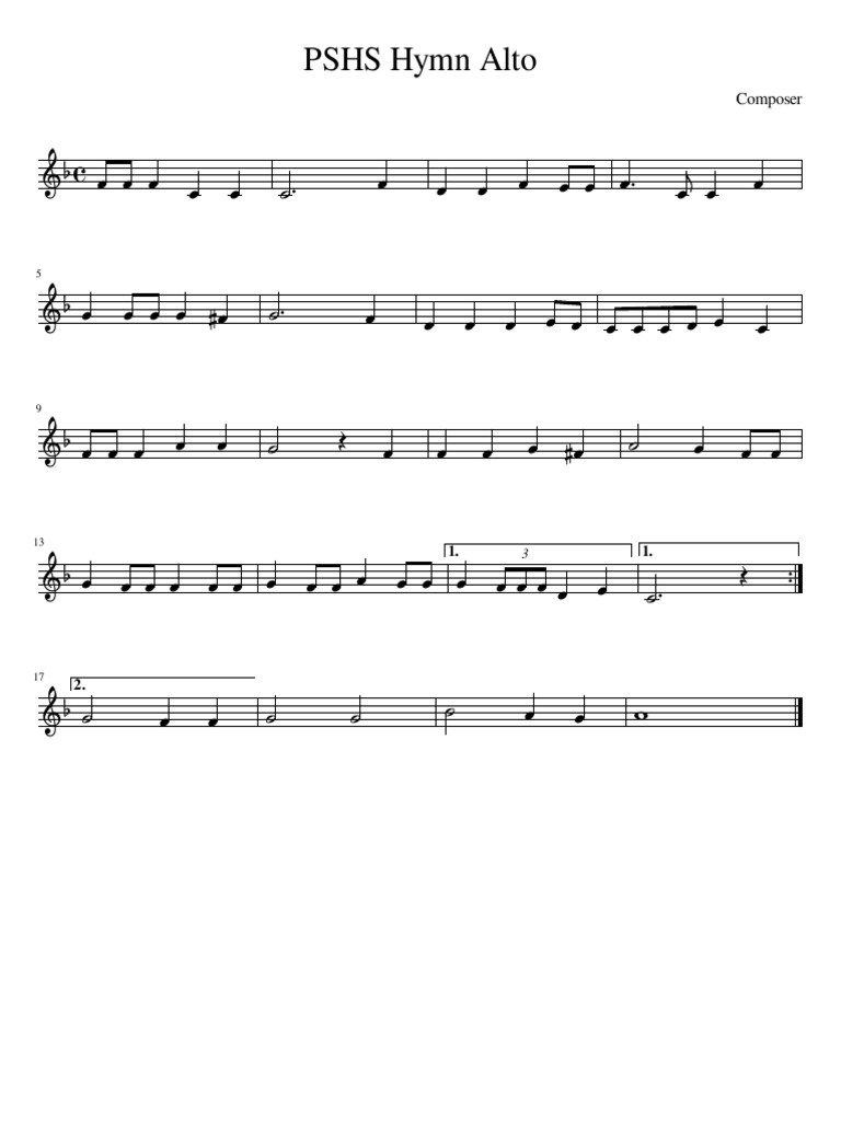 PSHS Hymn Alto | PDF
