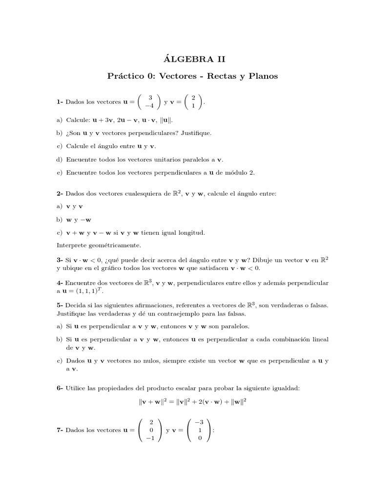 Algebra | PDF | Vector Euclidiano | Geometria plana)