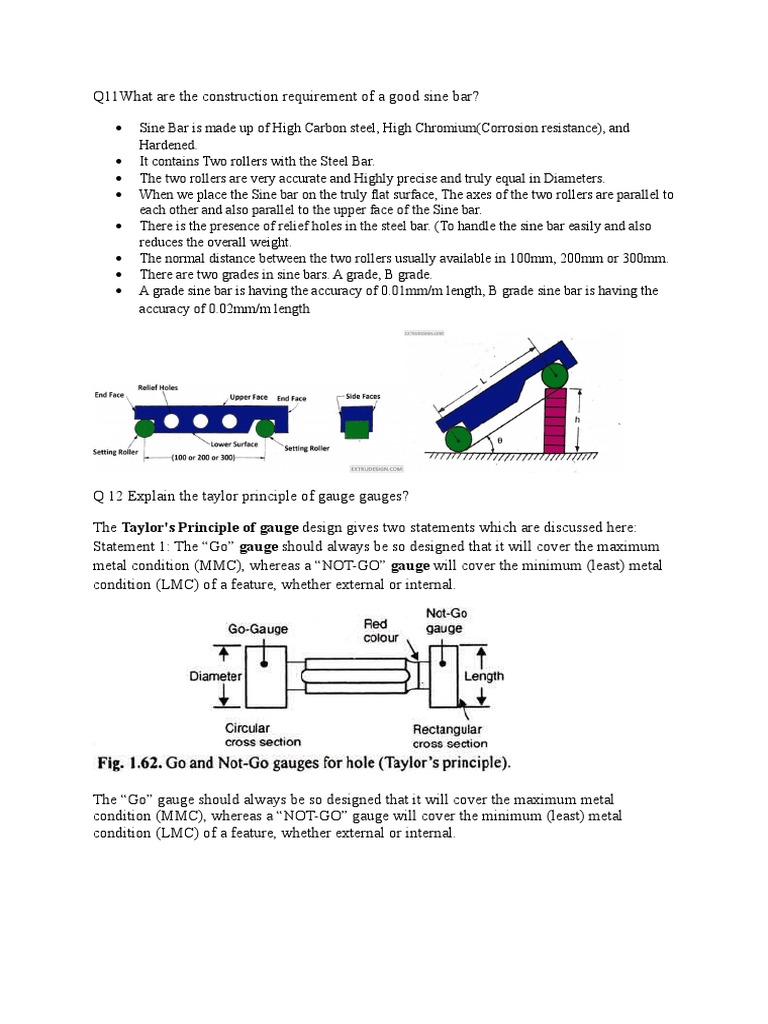 Construction of Sine Bars and Gauges | PDF | Tools | Equipment