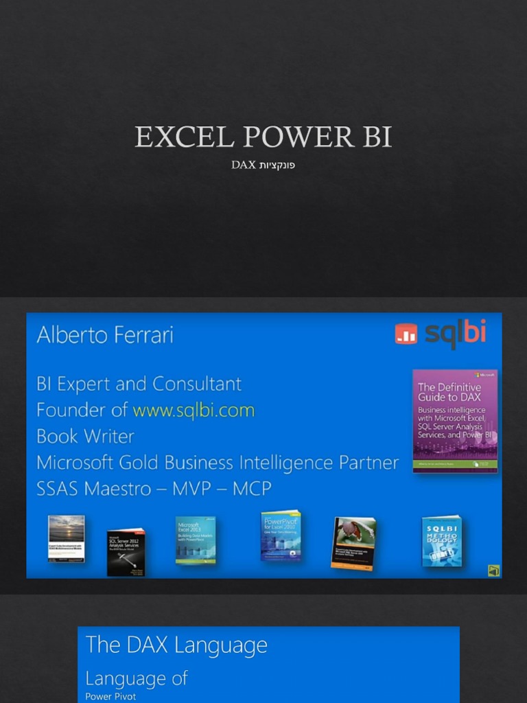Excel Power Bi-Dax PDF | PDF