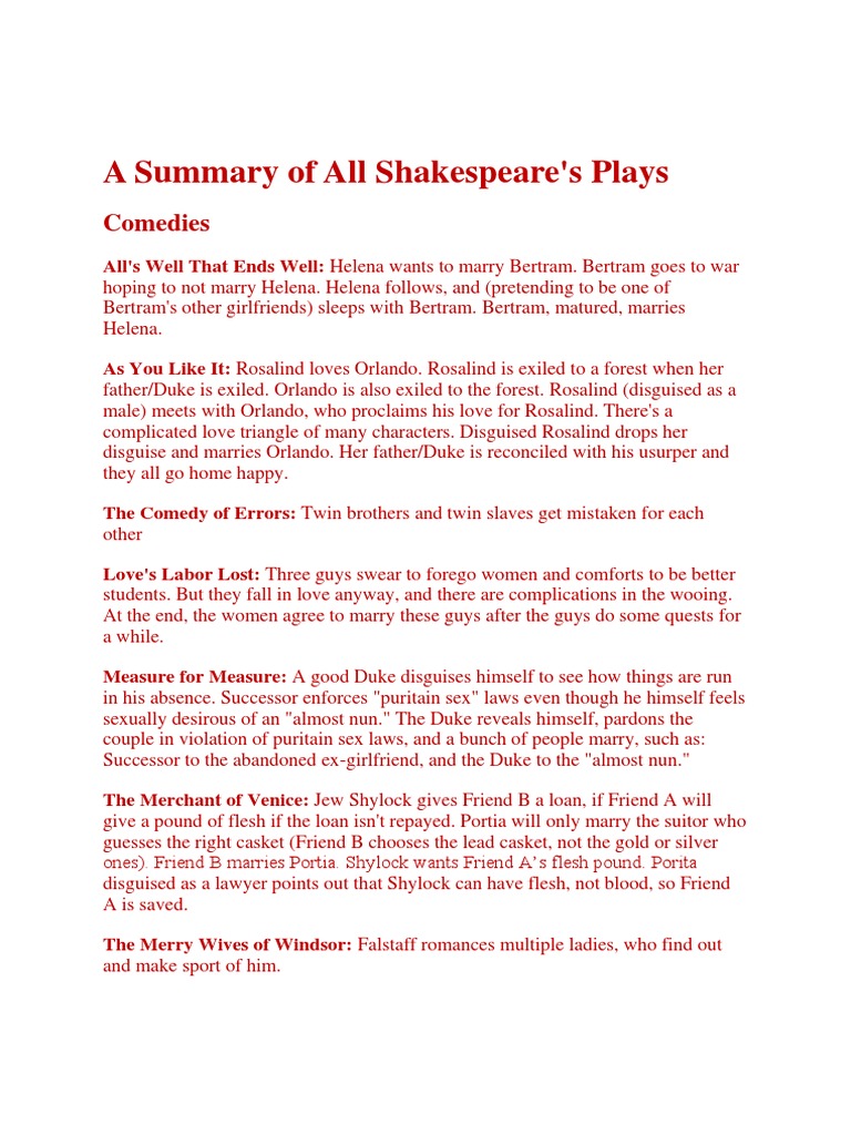 Shakespeare Plays: Audience Guide | PDF | Julius Caesar | Othello