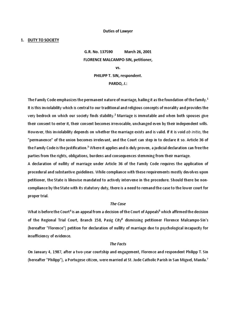 Duties of Lawyer PDF | Download Free PDF | Judgment (Law) | Marriage