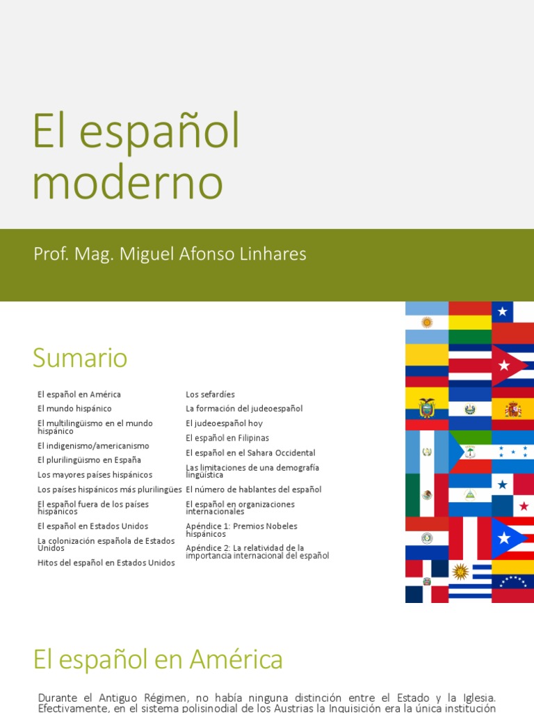 El Español Moderno | PDF | Sahara Occidental | Lengua española