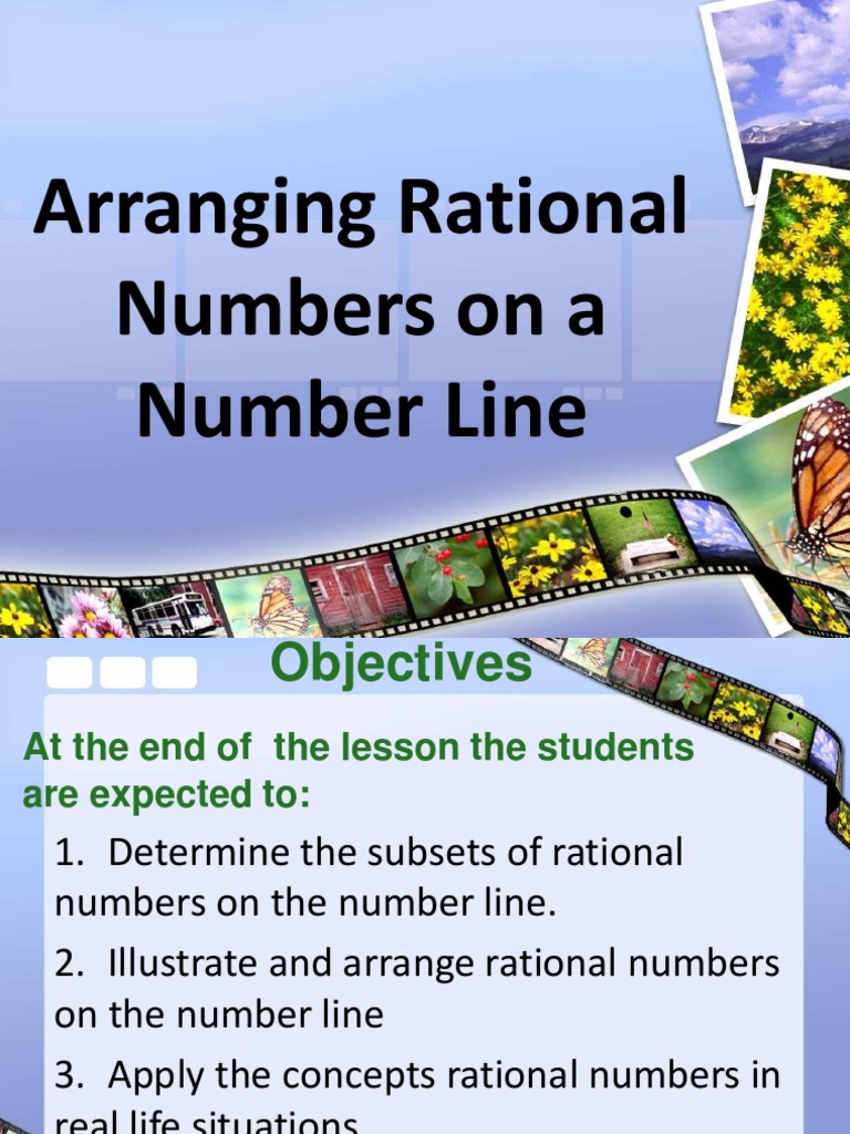 Arranging Rational Numbers On A Number Line | PDF