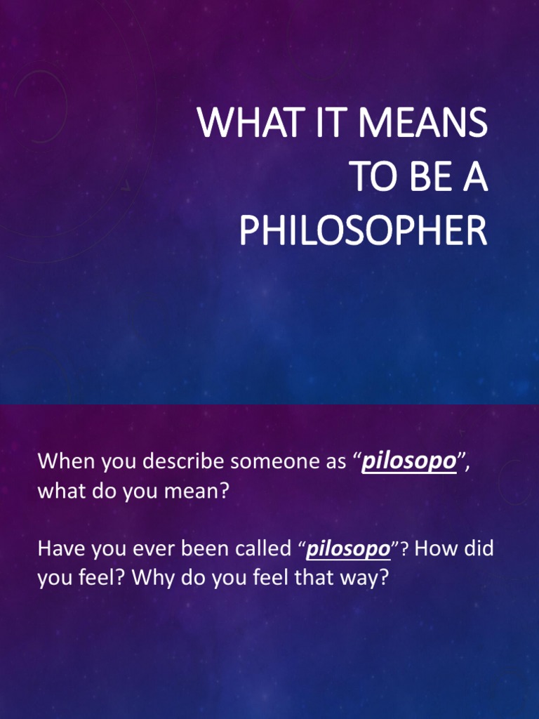 Lesson 3 What It Means To Be A Philosopher | PDF | Socrates | Science