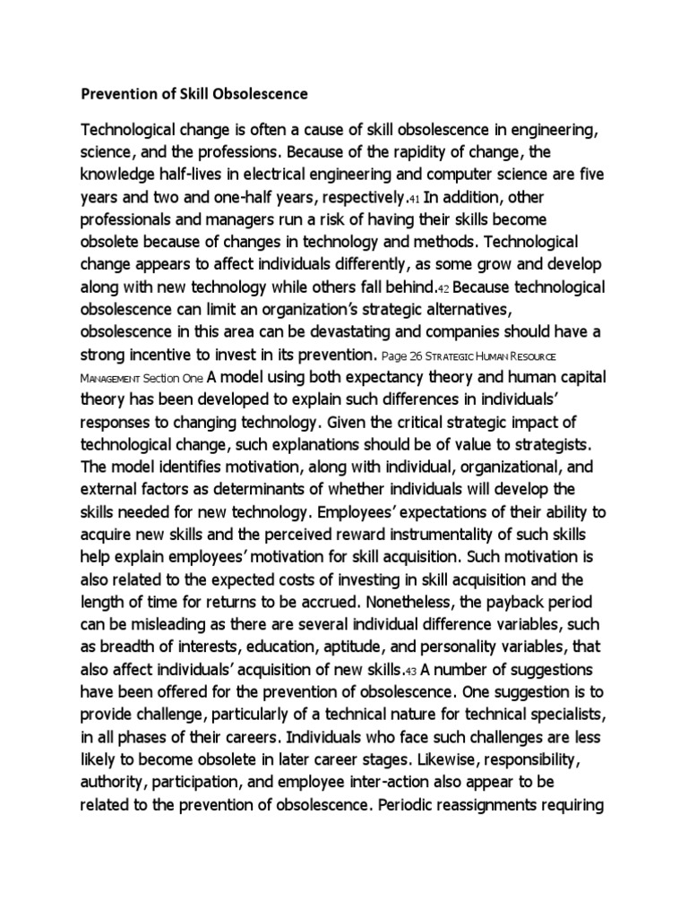 Prevention of Skill Obsolescence | PDF | Motivation | Motivational