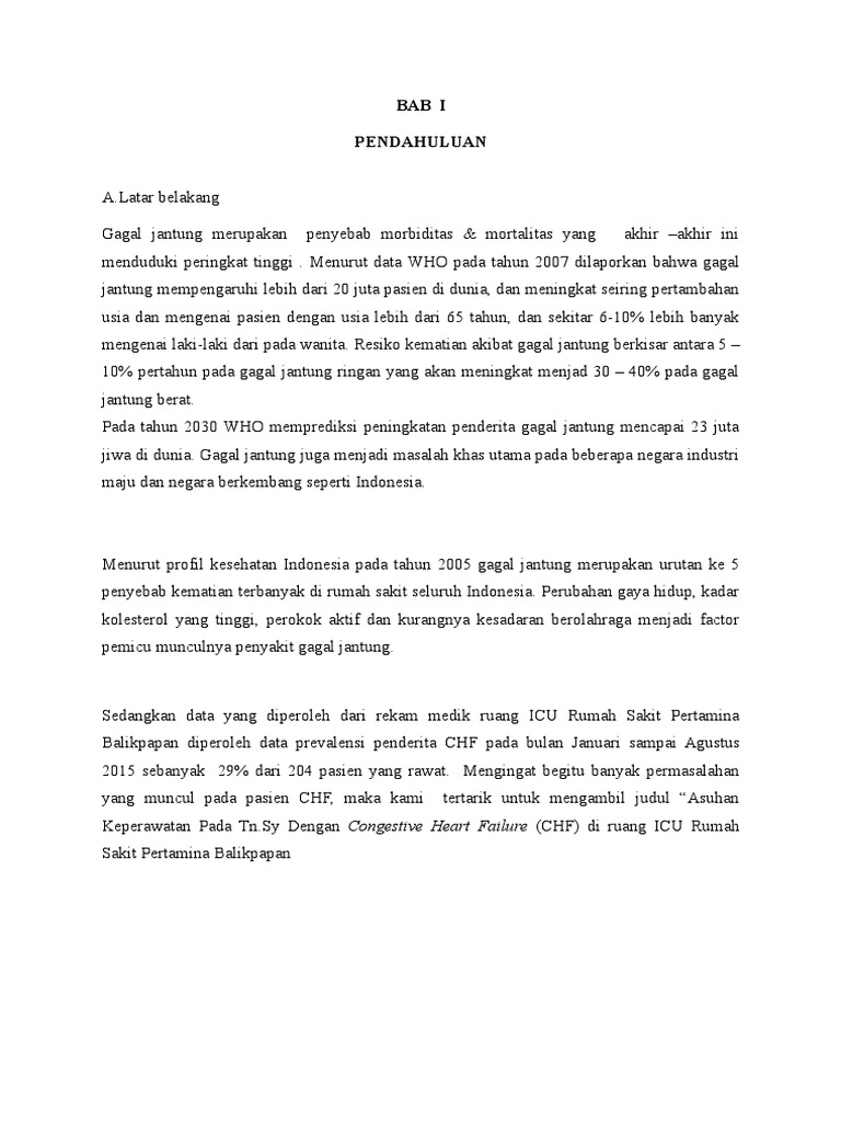 Askep CHF Lengkap Kritis | PDF