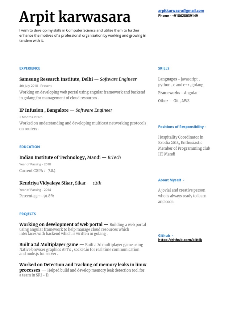 Resume Arpit | Download Free PDF | Application Programming Interface | World Wide Web