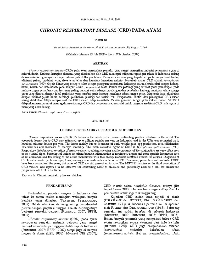 CRD Kompleks Pada Broiler | PDF