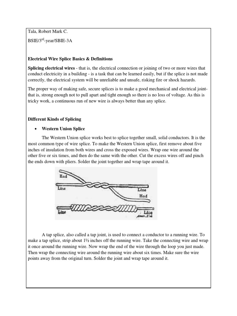 Electrical Wire Splice Basics & Definitions Splicing Electrical Wires ...