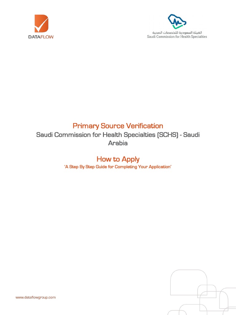Primary Source Verification: Saudi Commission For Health Specialties (SCHS) - Saudi Arabia ...