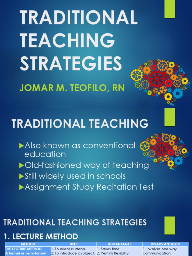 Overview of Traditional Teaching Methods | PDF | Lecture ...