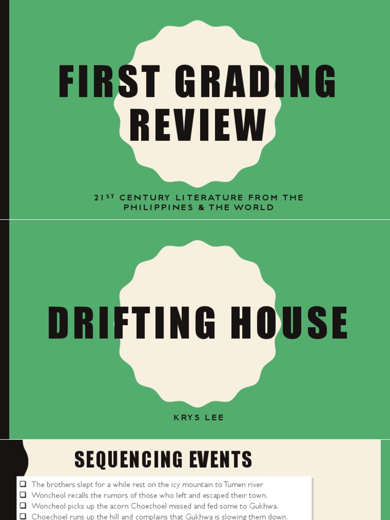 First Grading Review: 2 1 Century Literature From The Philippines & The ...