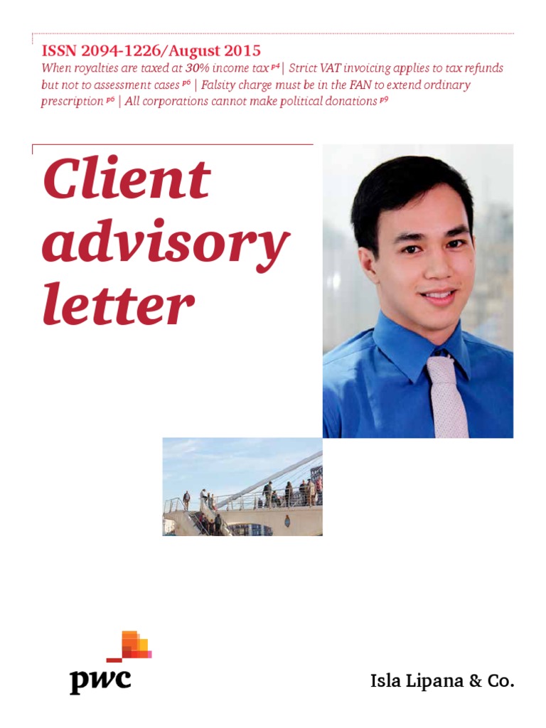 Client Advisory Letter August 2015 | PDF | International Financial ...