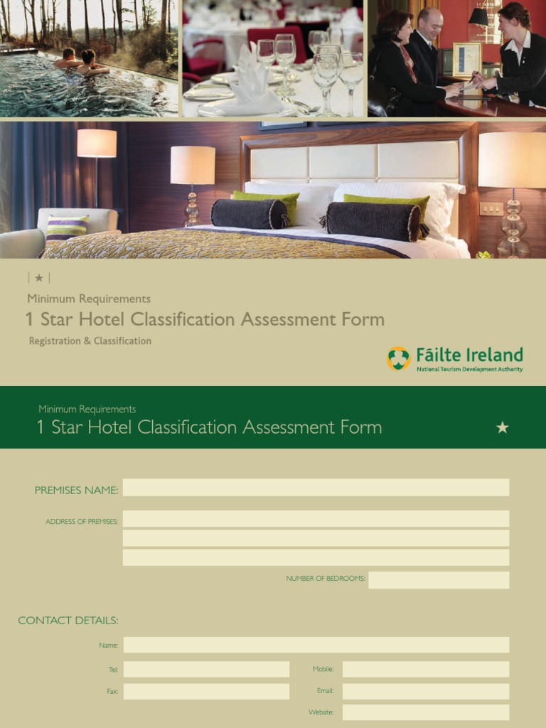 1 Star Hotel Classification Assessment Form: Minimum Requirements | PDF ...