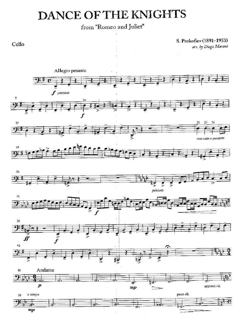 Dance of The Knights Cello | PDF
