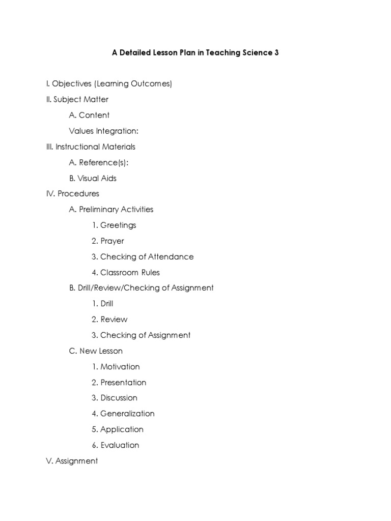 A Detailed Lesson Plan GUIDE | PDF