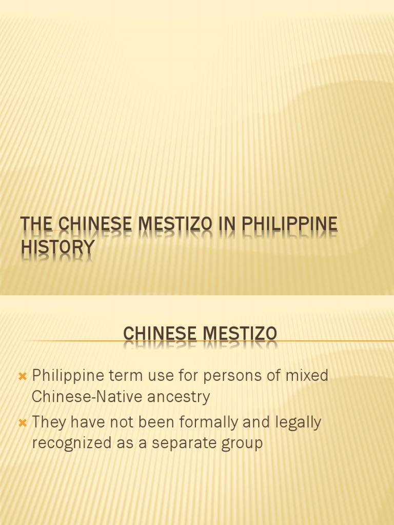 The Chinese Mestizo in Philippine History | PDF | Ethnic Groups | Ethnicity