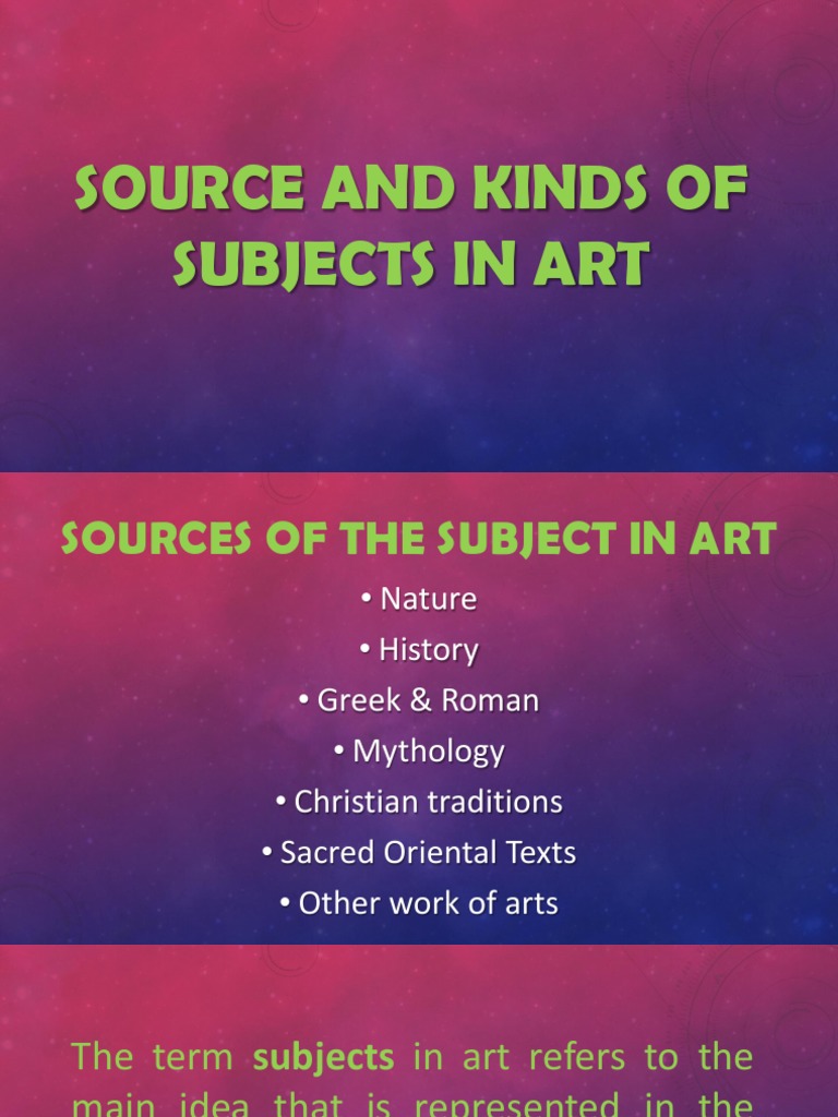 Kinds of Subjects in Art | PDF
