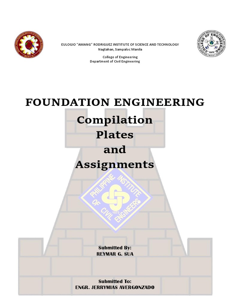 Foundation Engineering Compilation Plates and Assignments | PDF