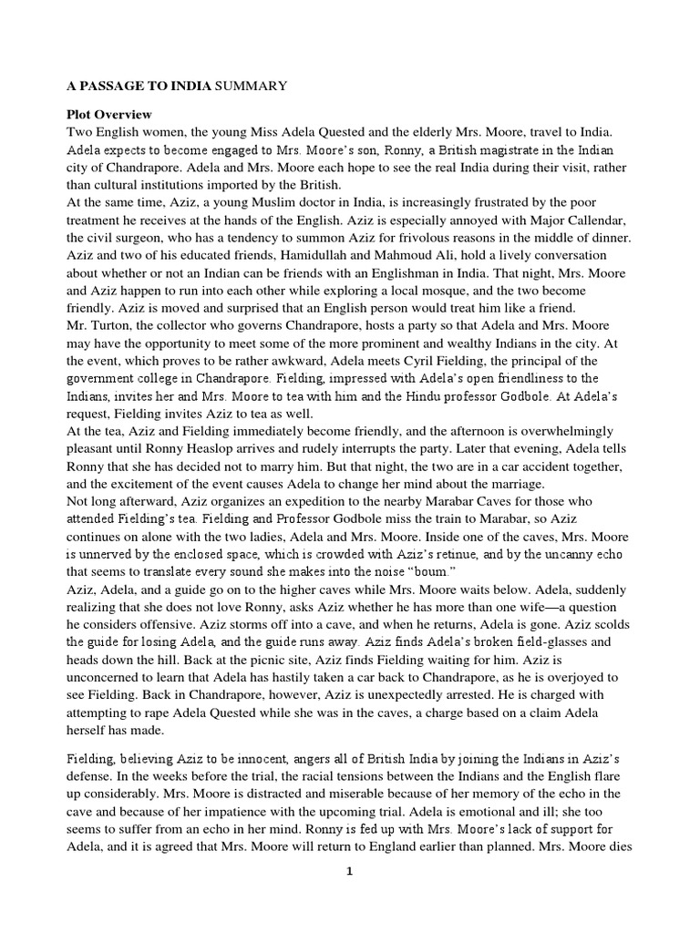 Forster - A Passage To India | PDF