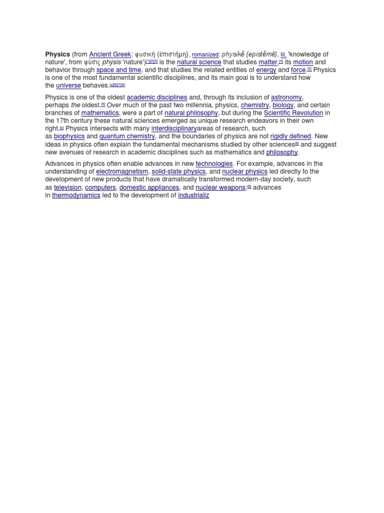 The Fundamental Nature of Physics: Exploring Matter, Energy, Force and ...